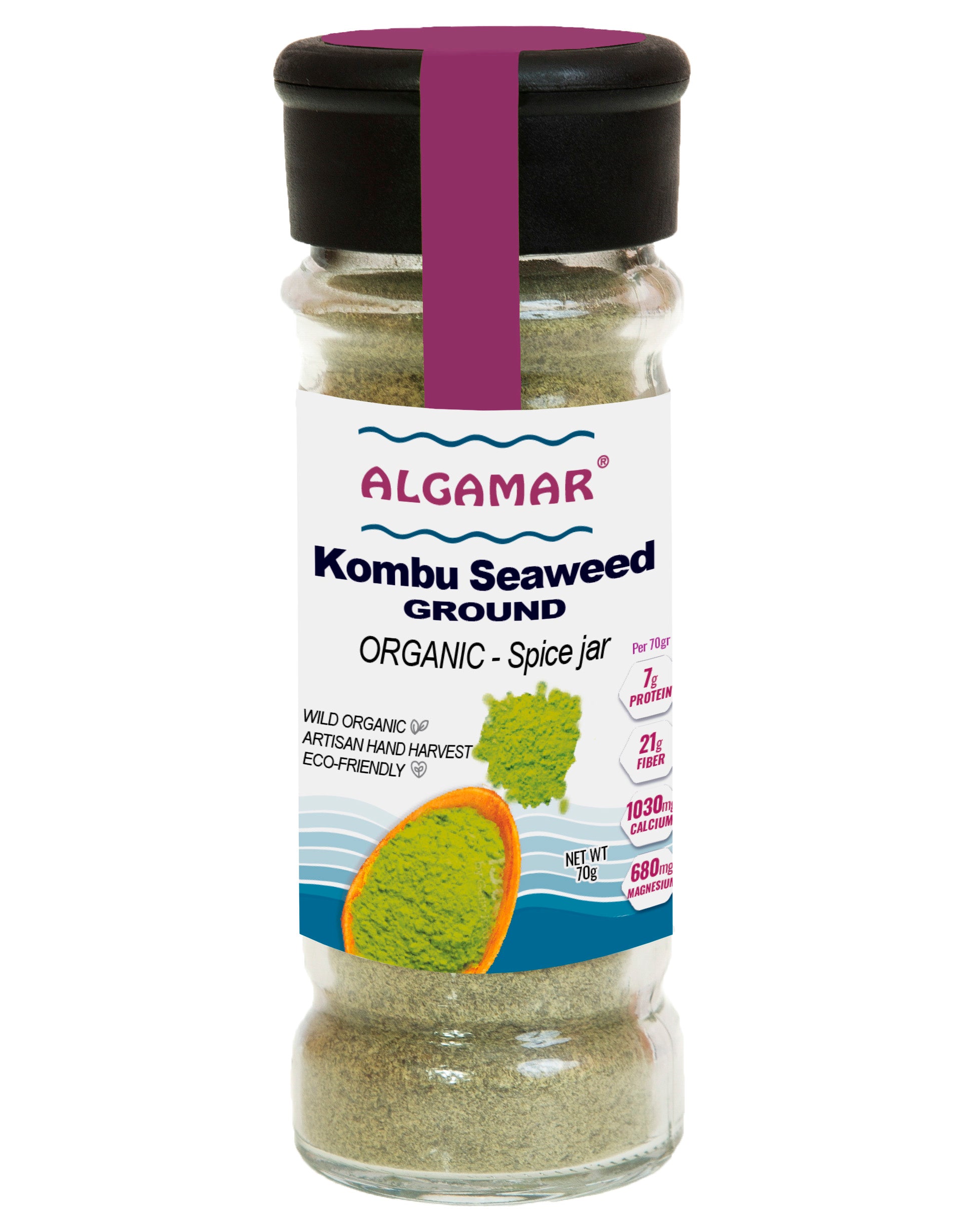 Kombu Seaweed Ground, Organic - Kosher – Algamar US